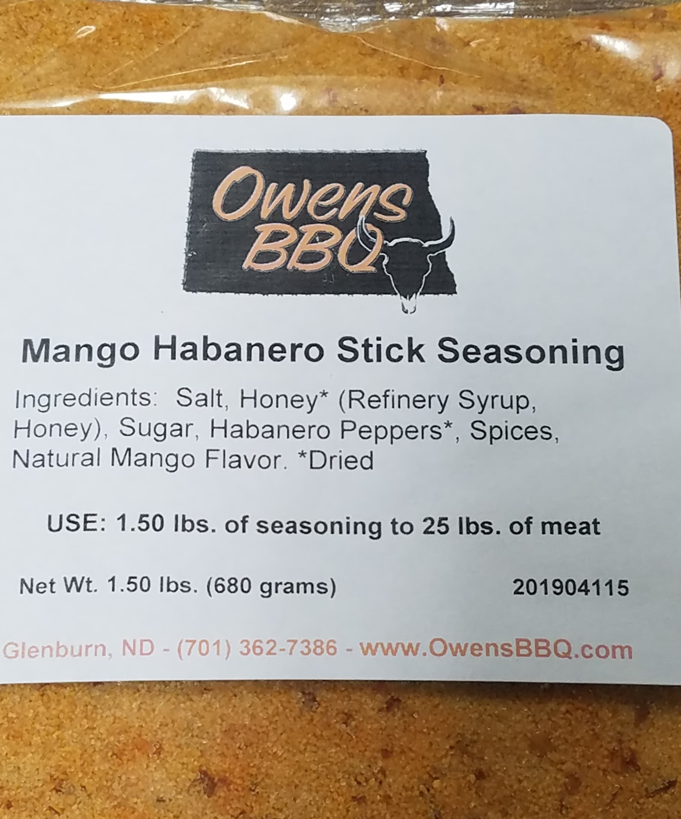 Mango Habanero Stick seasoning - Owens BBQ