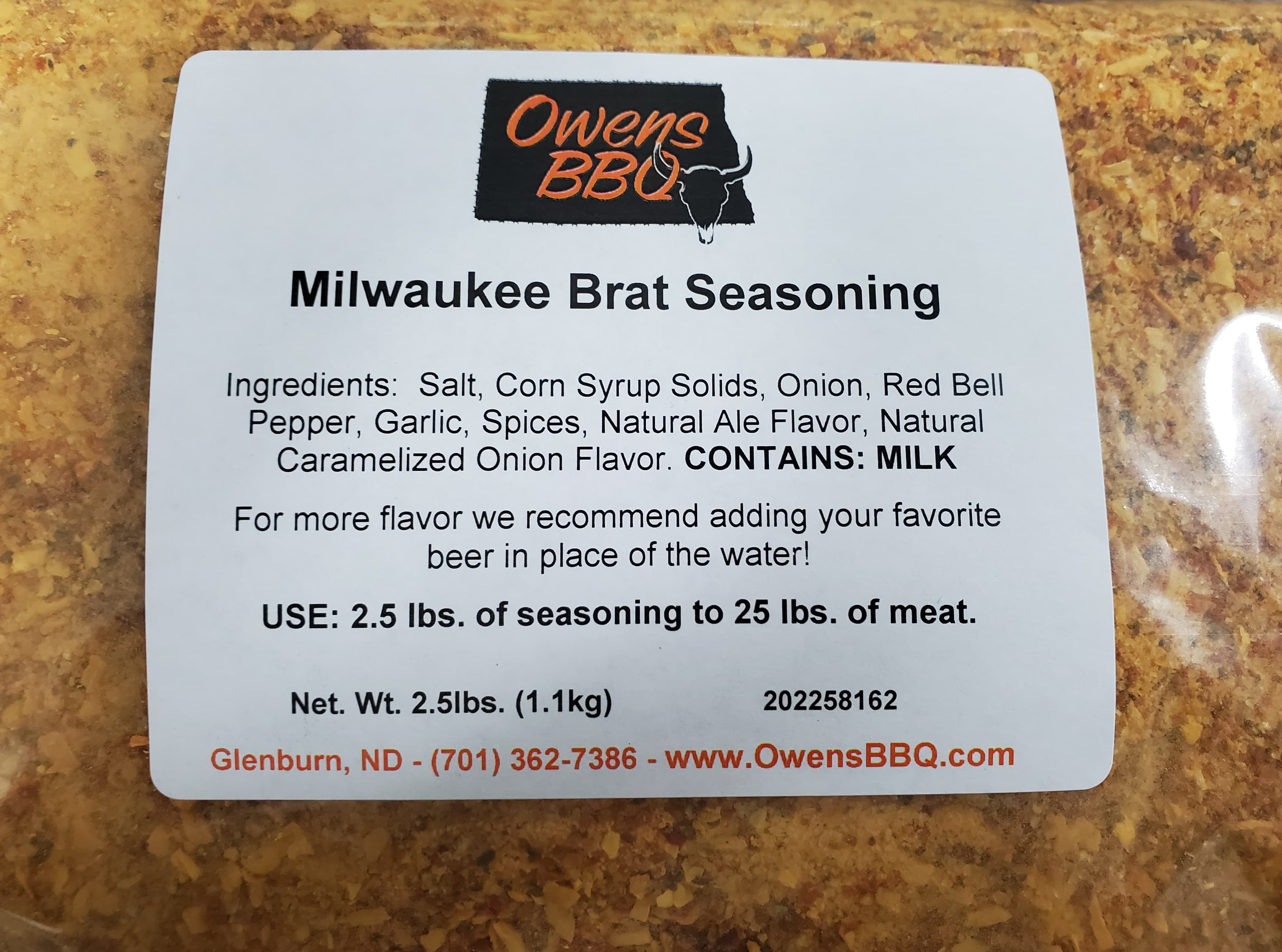 Milwaukee Bratwurst Seasoning - Owens BBQ