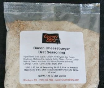 Bacon Cheeseburger Bratwurst Seasoning - Owens BBQ