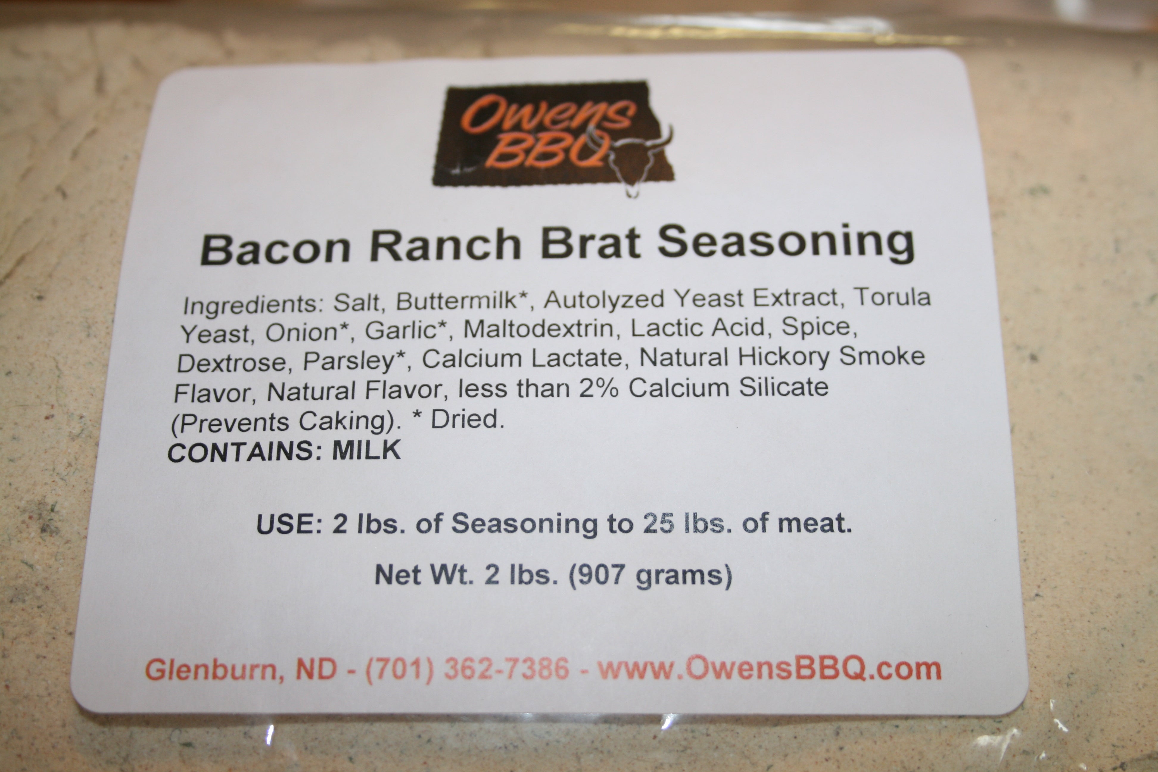 Bacon Ranch Bratwurst Seasoning - Owens BBQ
