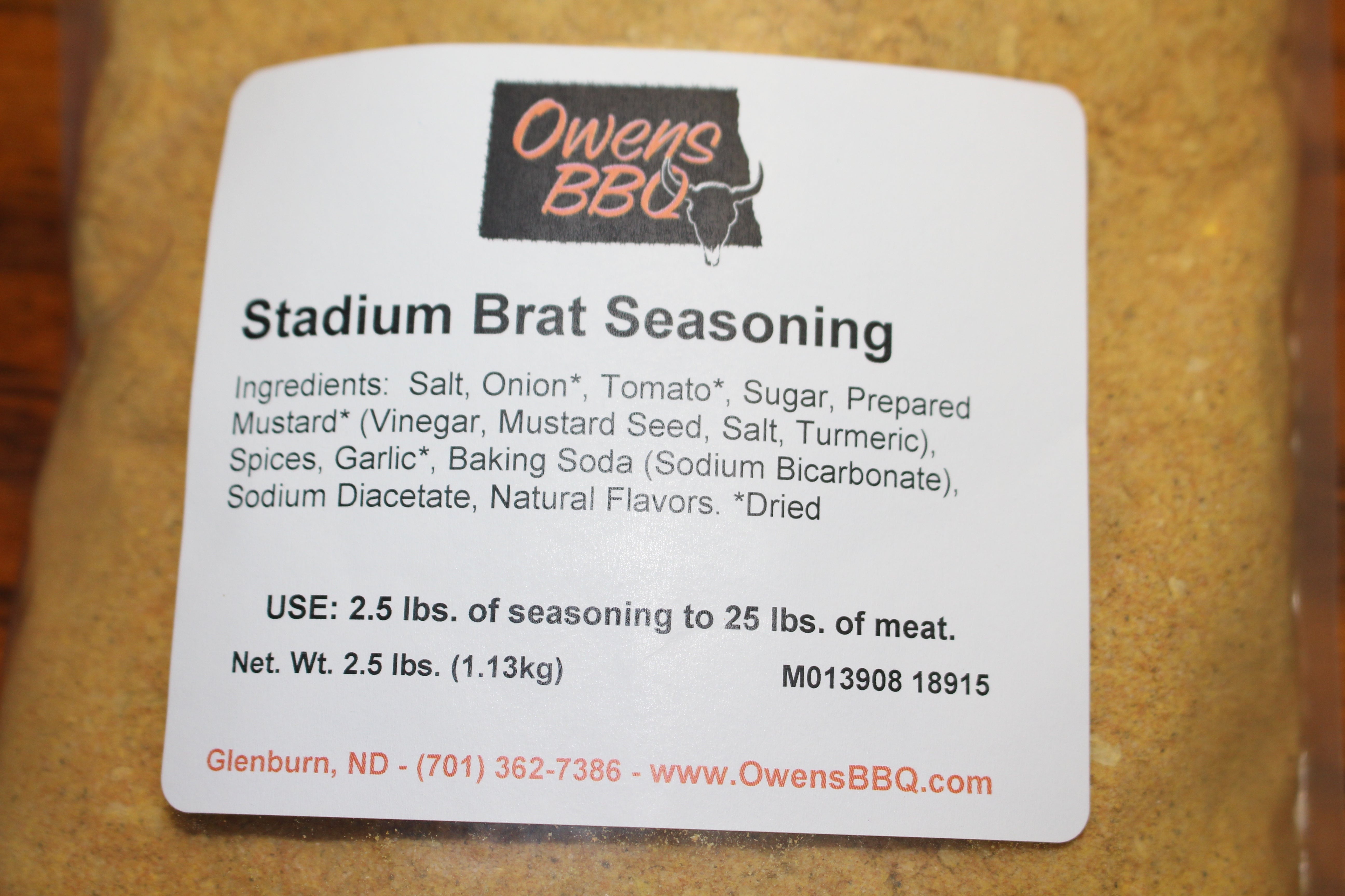 Stadium Bratwurst Seasoning - Owens BBQ