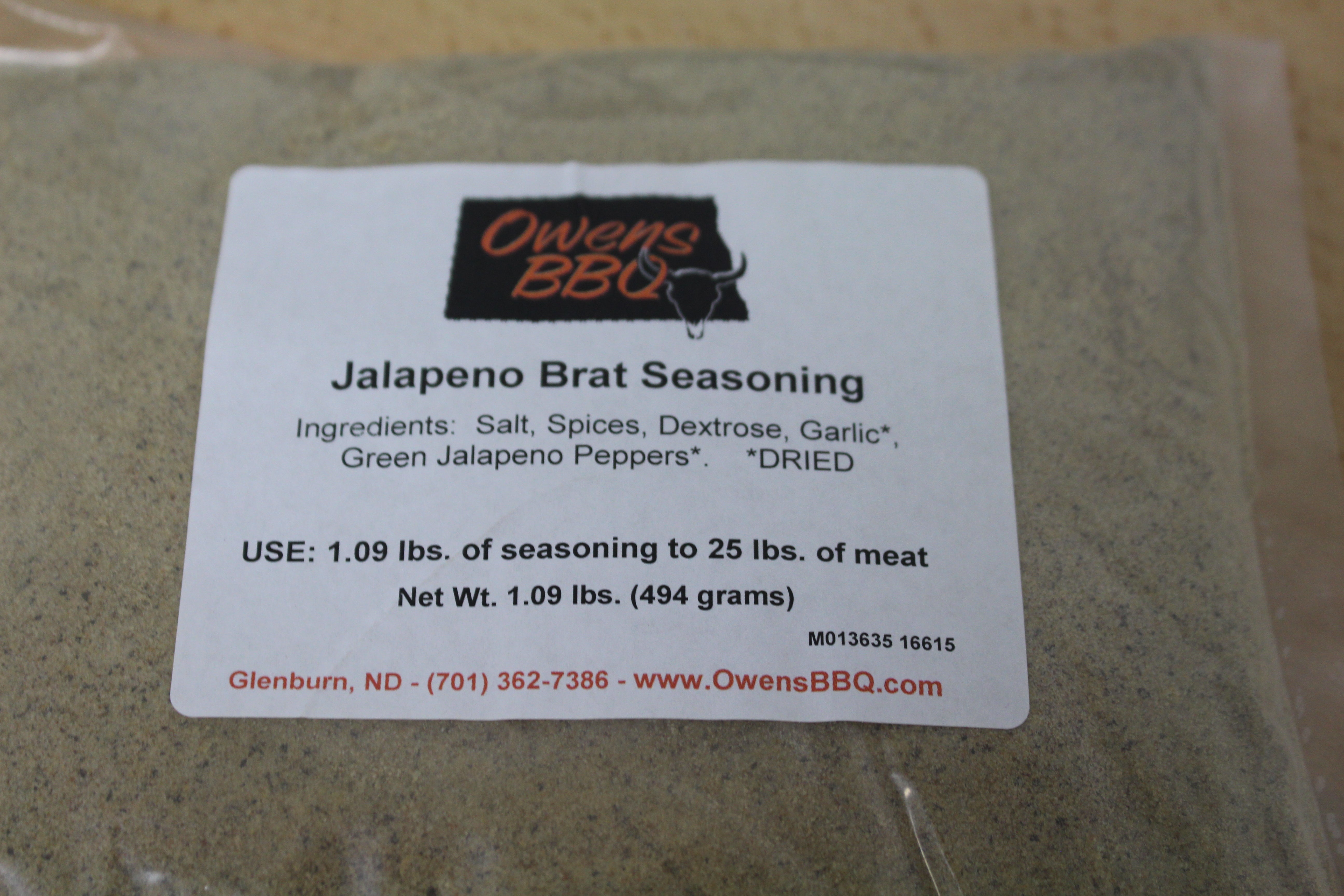 Jalapeno Bratwurst Seasoning - Owens BBQ