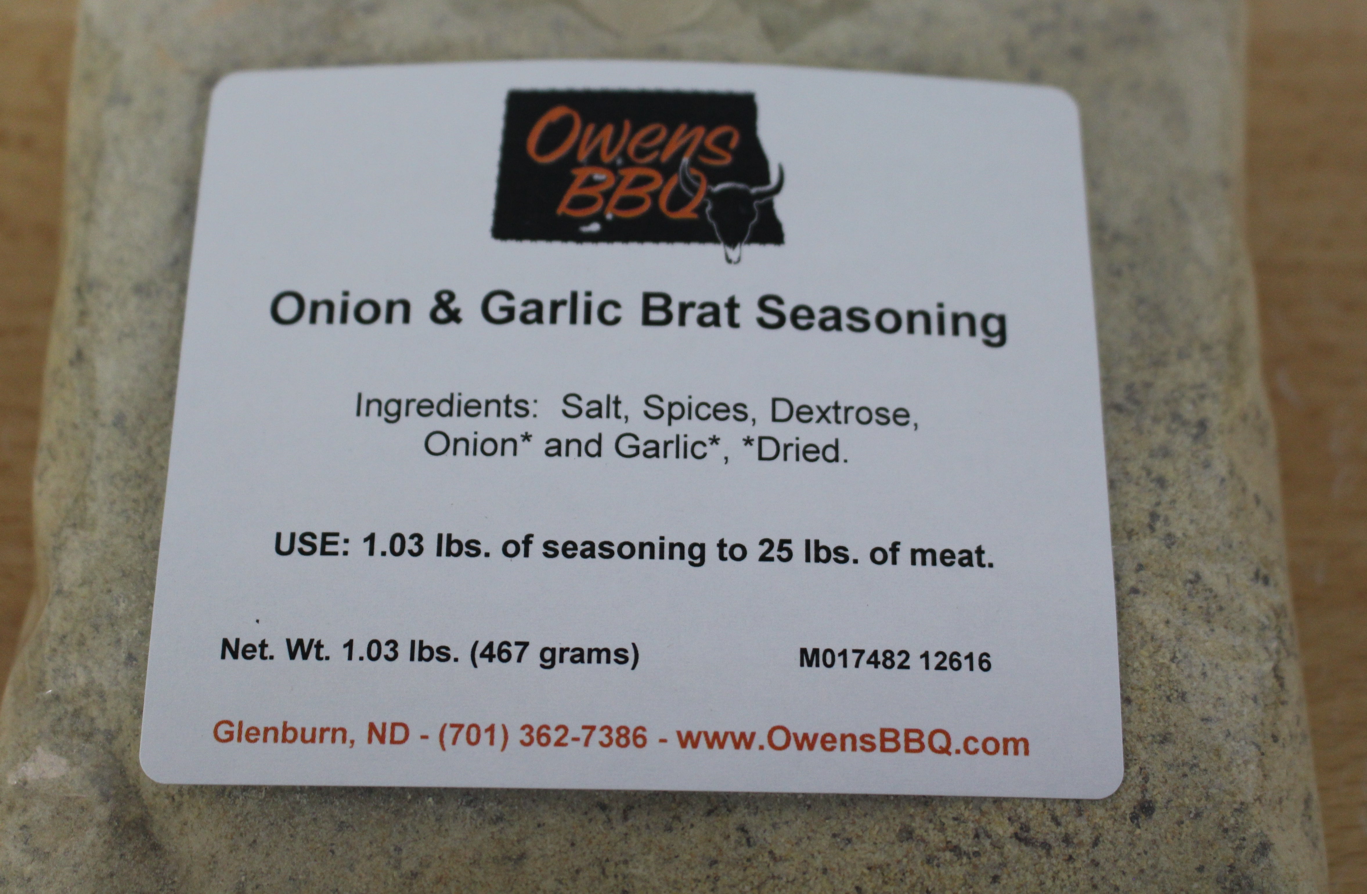 Onion & Garlic Bratwurst Seasoning - Owens BBQ