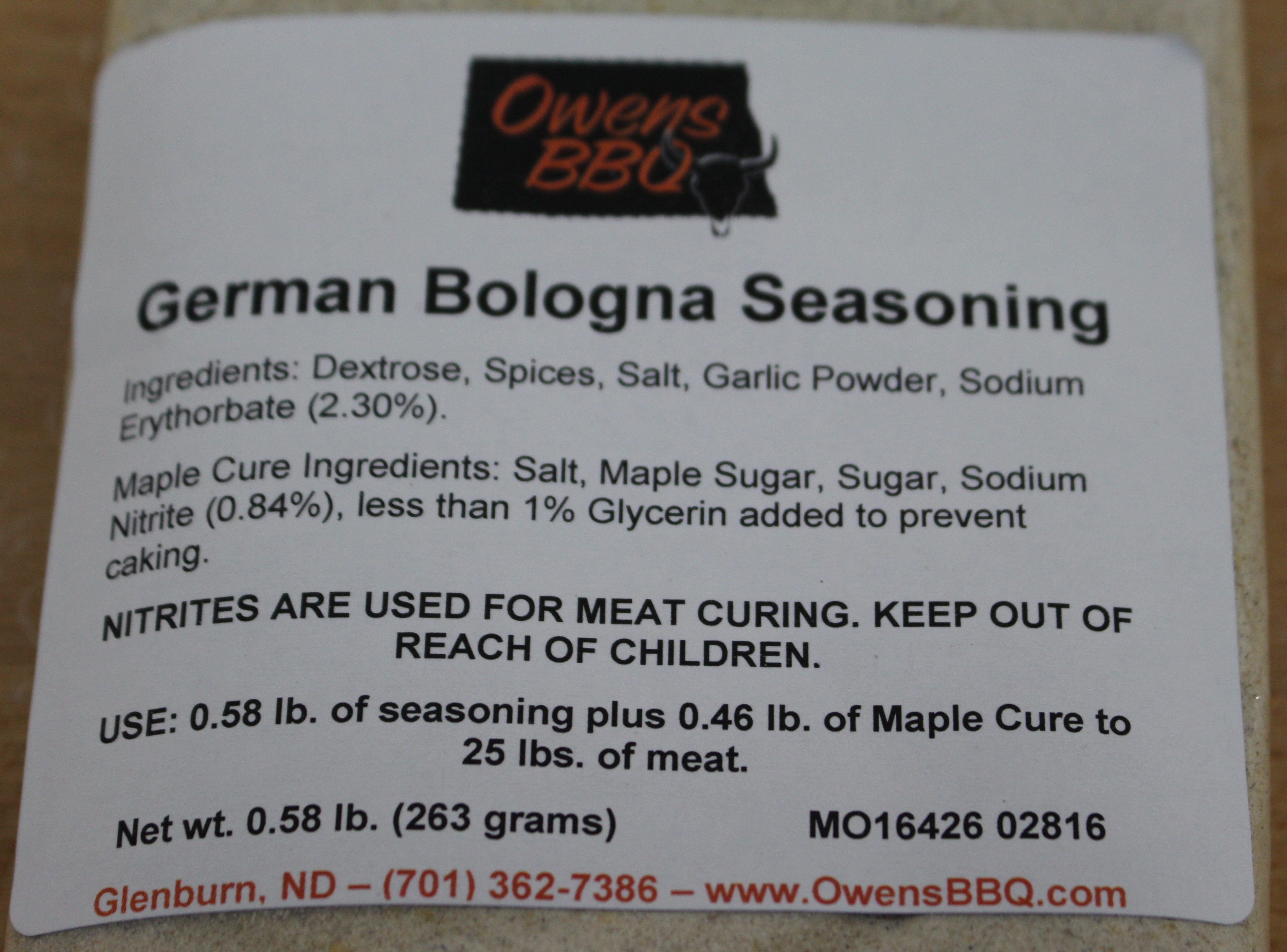 German Bologna Sausage - Owens BBQ