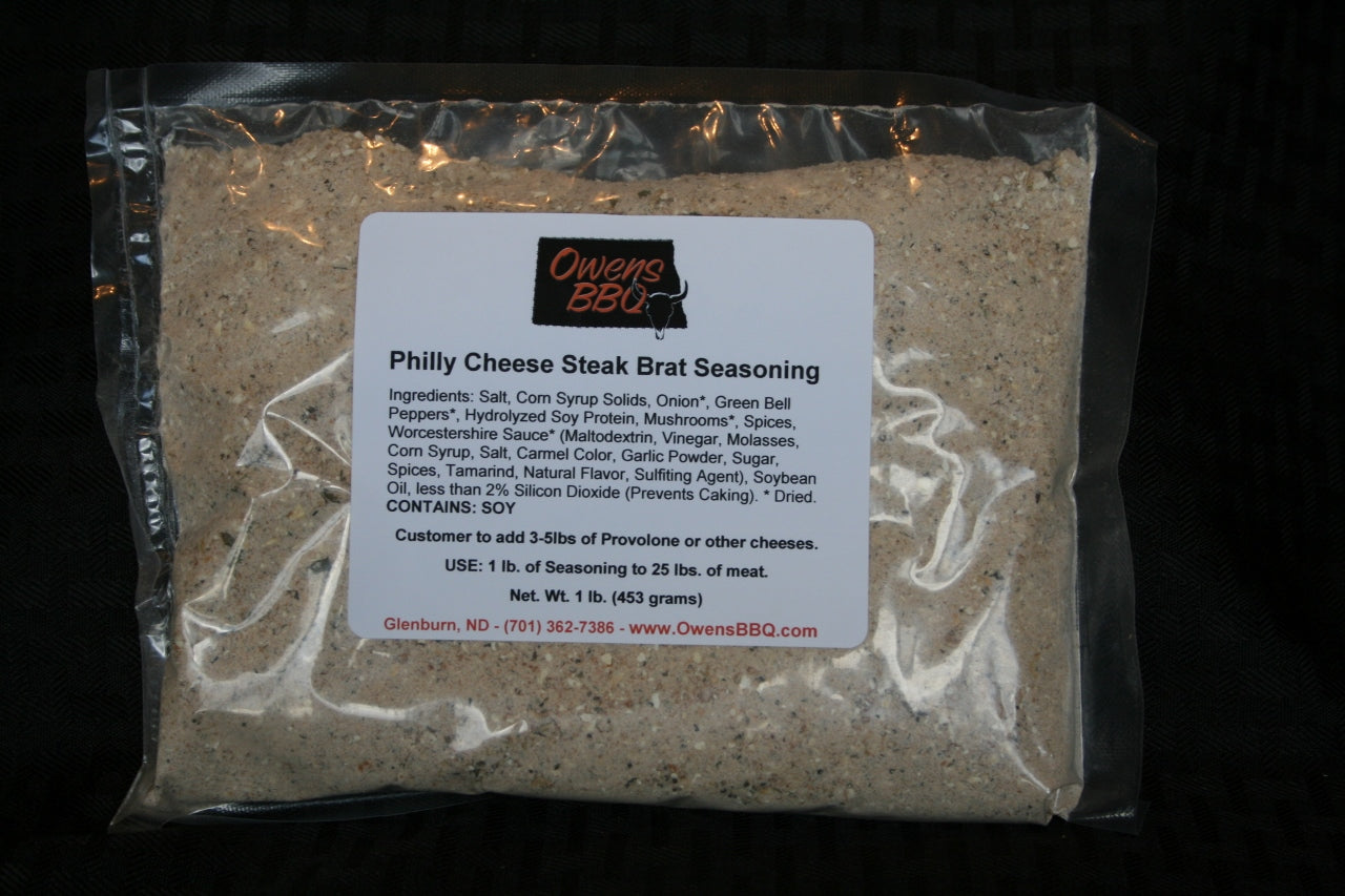 Philly Cheese Steak Bratwurst Seasoning - Owens BBQ